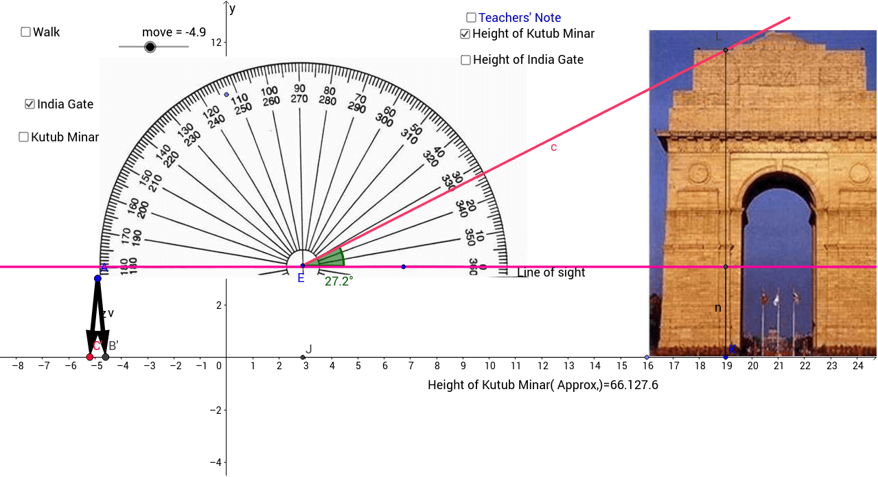 Application of Trigonometry ( Heights and Distances ) – GeoGebra