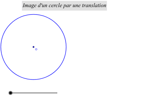 Cercle & translation – GeoGebra