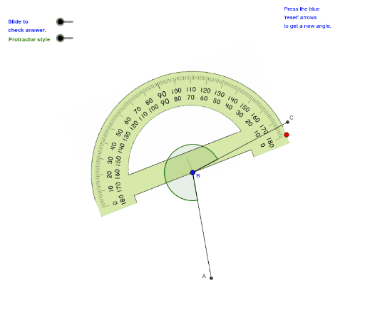 Use Protractor to Measure Angle ABC. Then find its supplementary angle ...