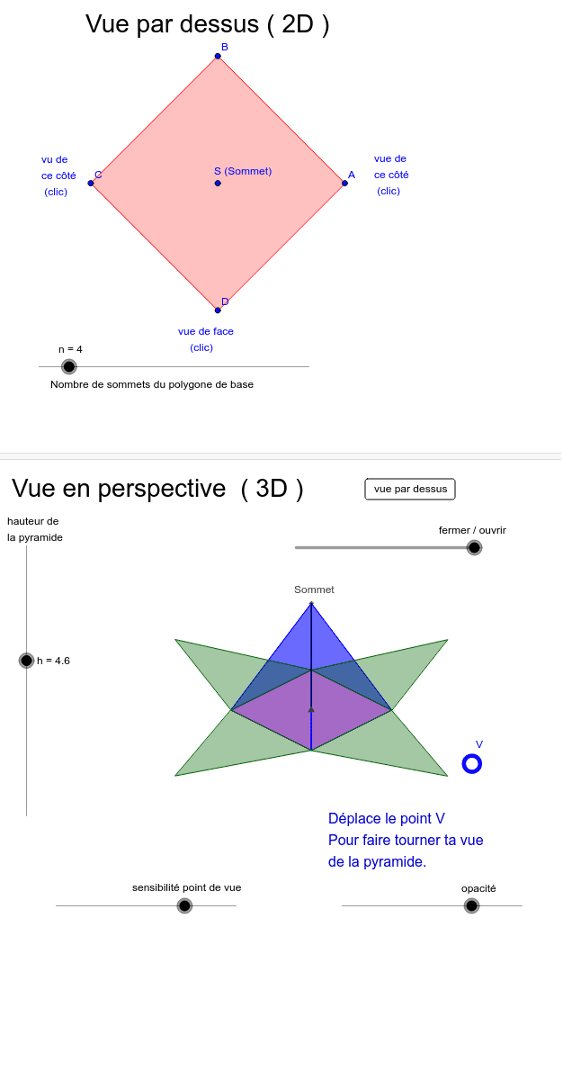 patron de pyramide – GeoGebra