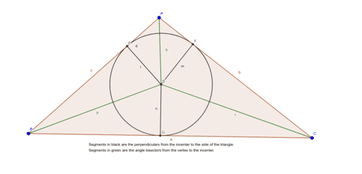 Incenter of a Triangle – GeoGebra