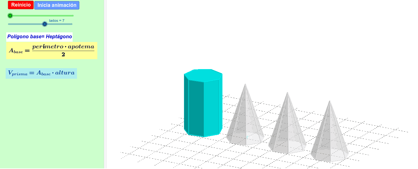 Volumen de una pirámide en relación con el prisma – GeoGebra