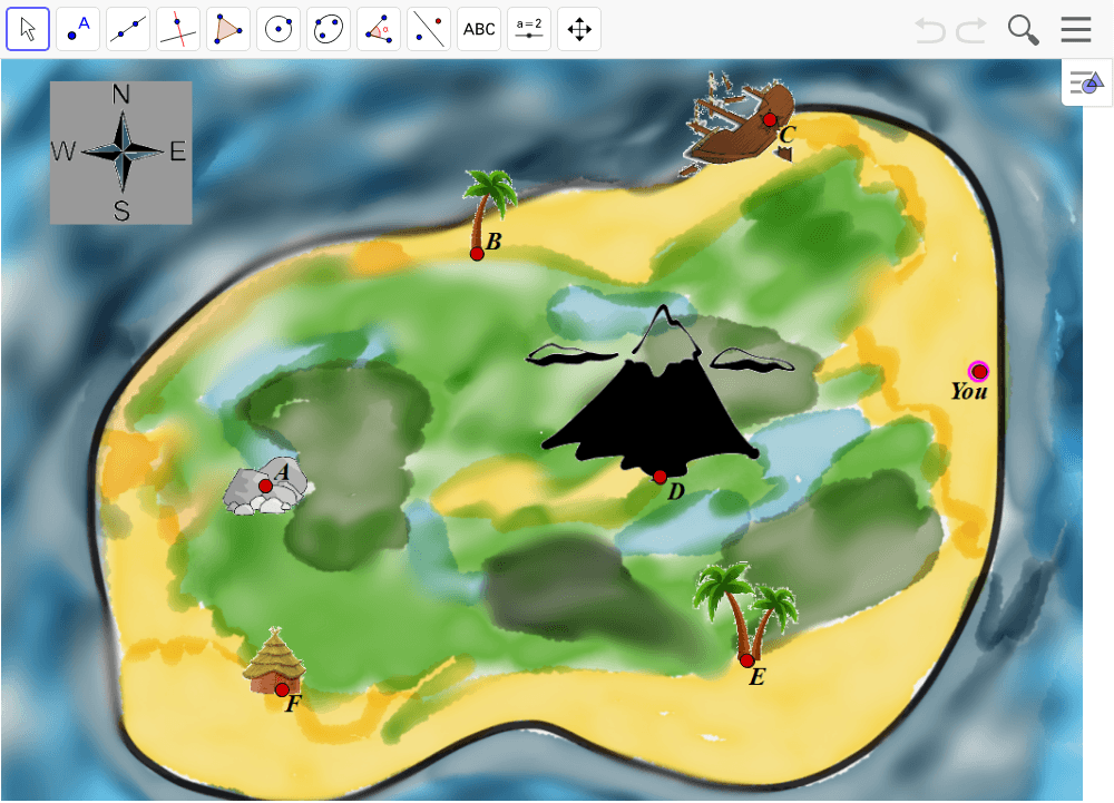 G-CO.A.5.5 - Treasure Map #1 – GeoGebra