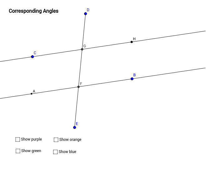 Corresponding Angles – GeoGebra