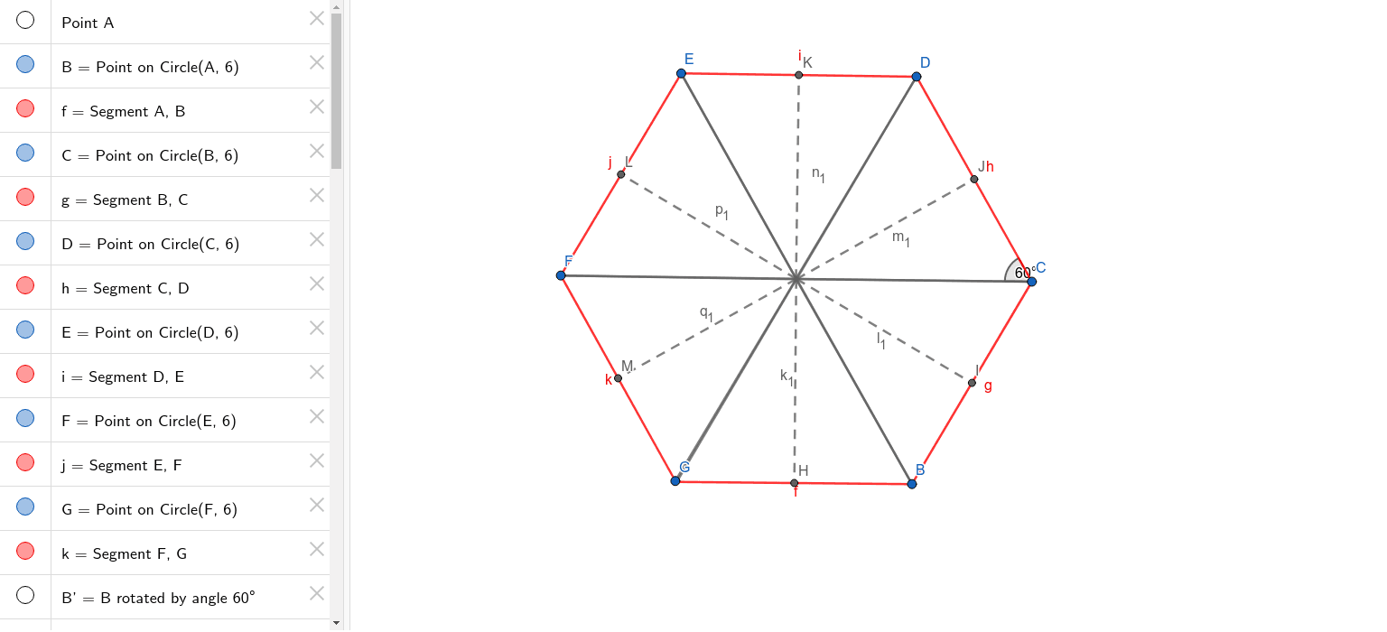 Area of polygon using apothem – GeoGebra