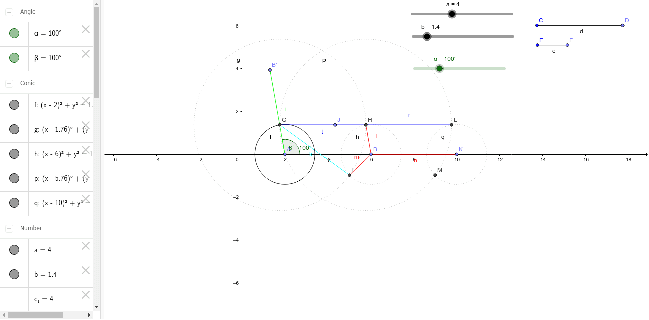 Parallelogram linkage – GeoGebra
