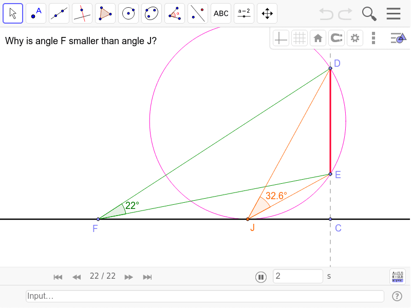 maximum angle explained – GeoGebra