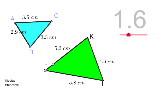 Triangles semblables – GeoGebra