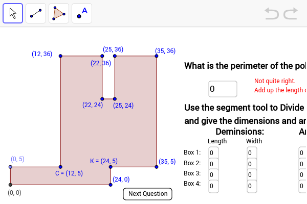 Area of irregular polygon – GeoGebra