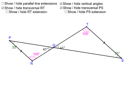 ACCESS - Triangles formed by transversals of parallel lines – GeoGebra