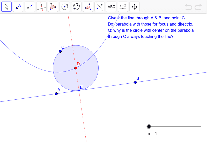 Conics for Sangaku – GeoGebra