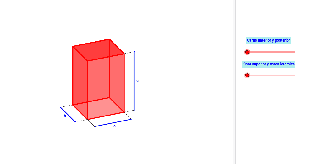 Desarrollo y área de un prisma rectangular – GeoGebra