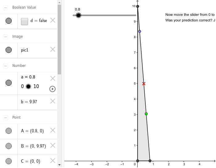 Sliding Ladder – GeoGebra