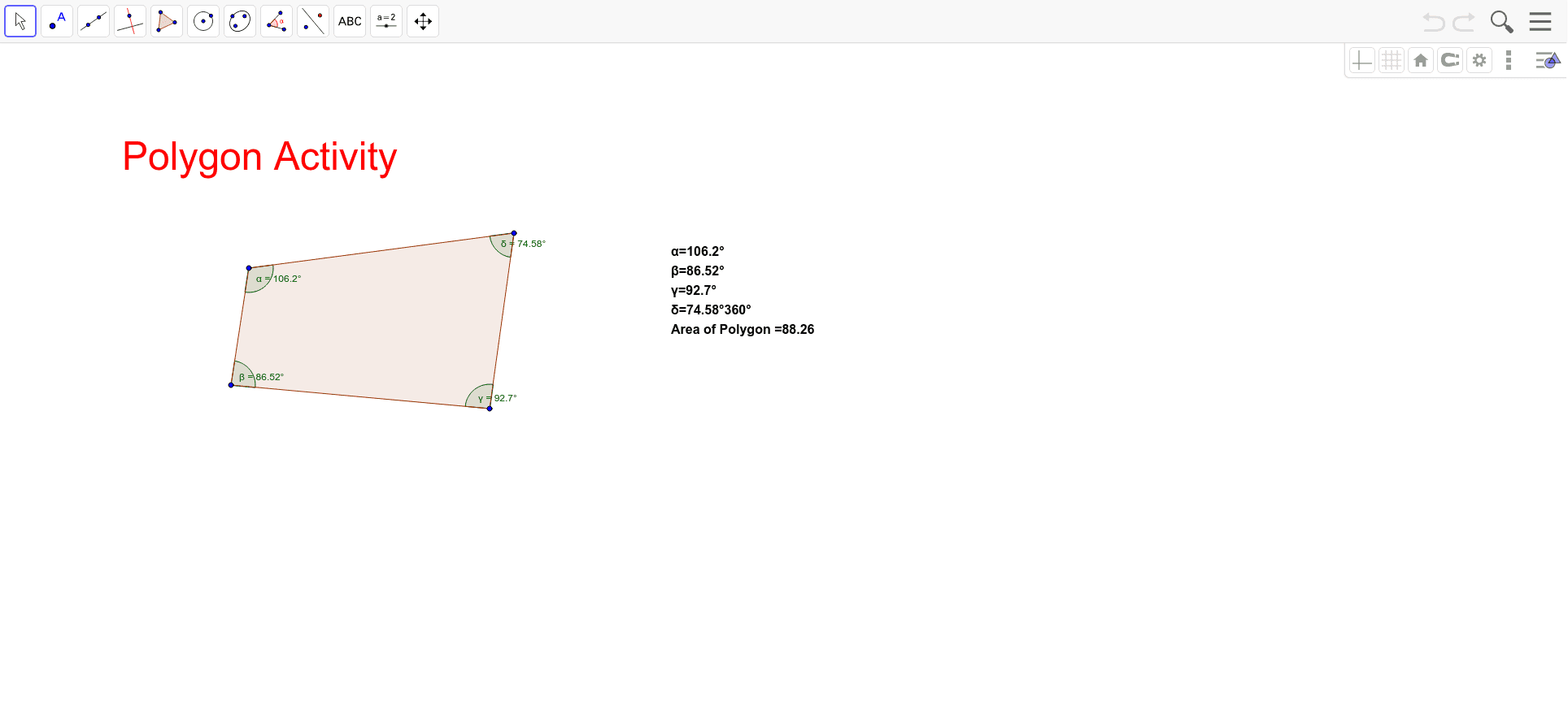 Polygon Activity – GeoGebra