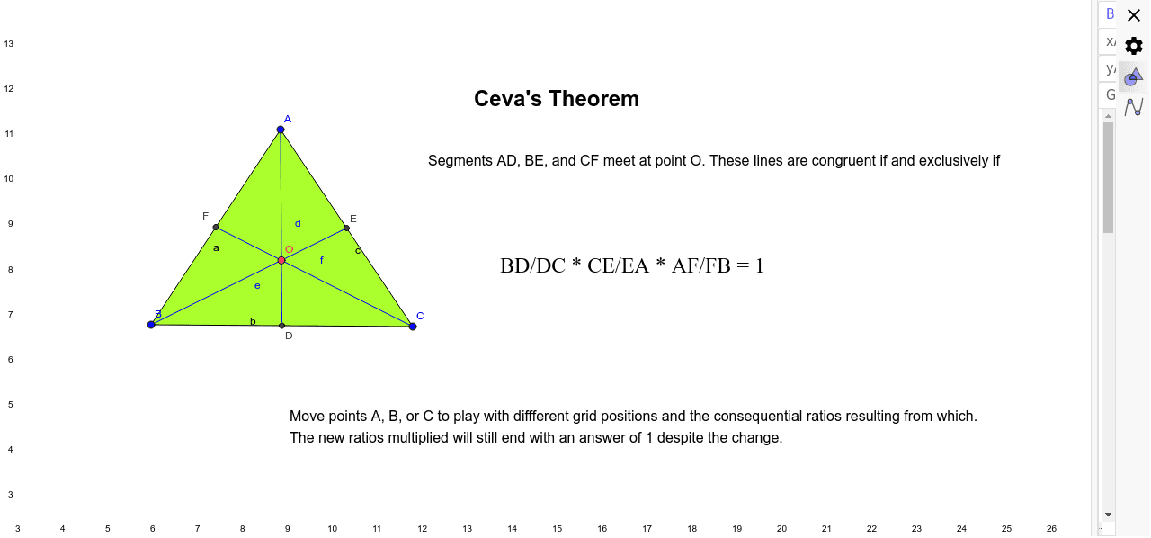Ceva's Theorem – GeoGebra