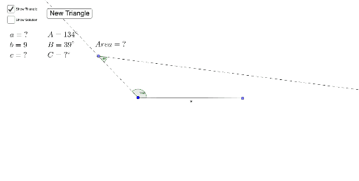 Examples of Solving Triangles – GeoGebra