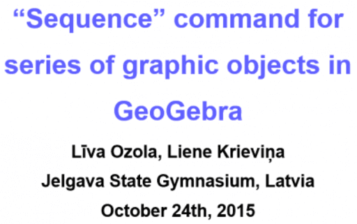 “Sequence” command for series of graphic objects in GeoGebra – GeoGebra