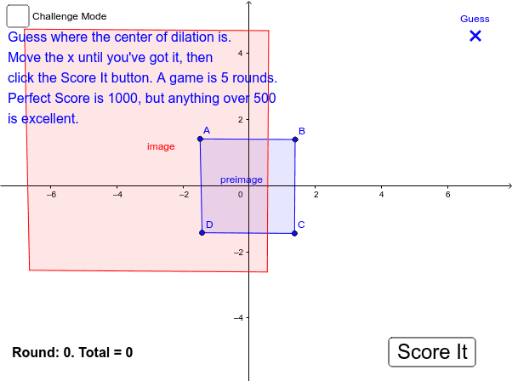 Dilation Game – GeoGebra