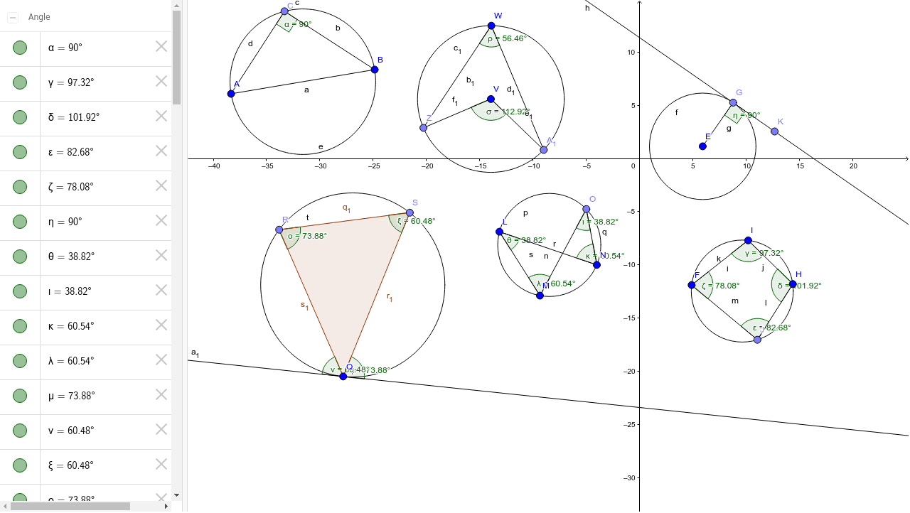 Circle theorems – GeoGebra