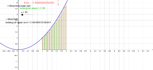 Integration-Lower and Upper Sum – GeoGebra