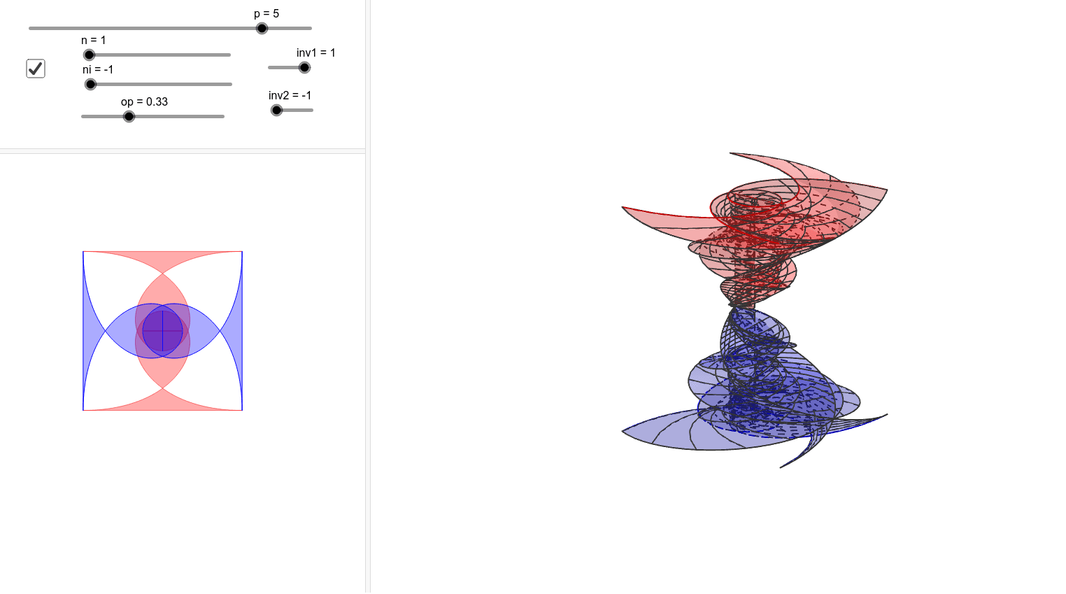 complex surface – GeoGebra