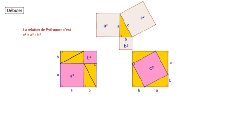 Relation de Pythagore - Illustration – GeoGebra