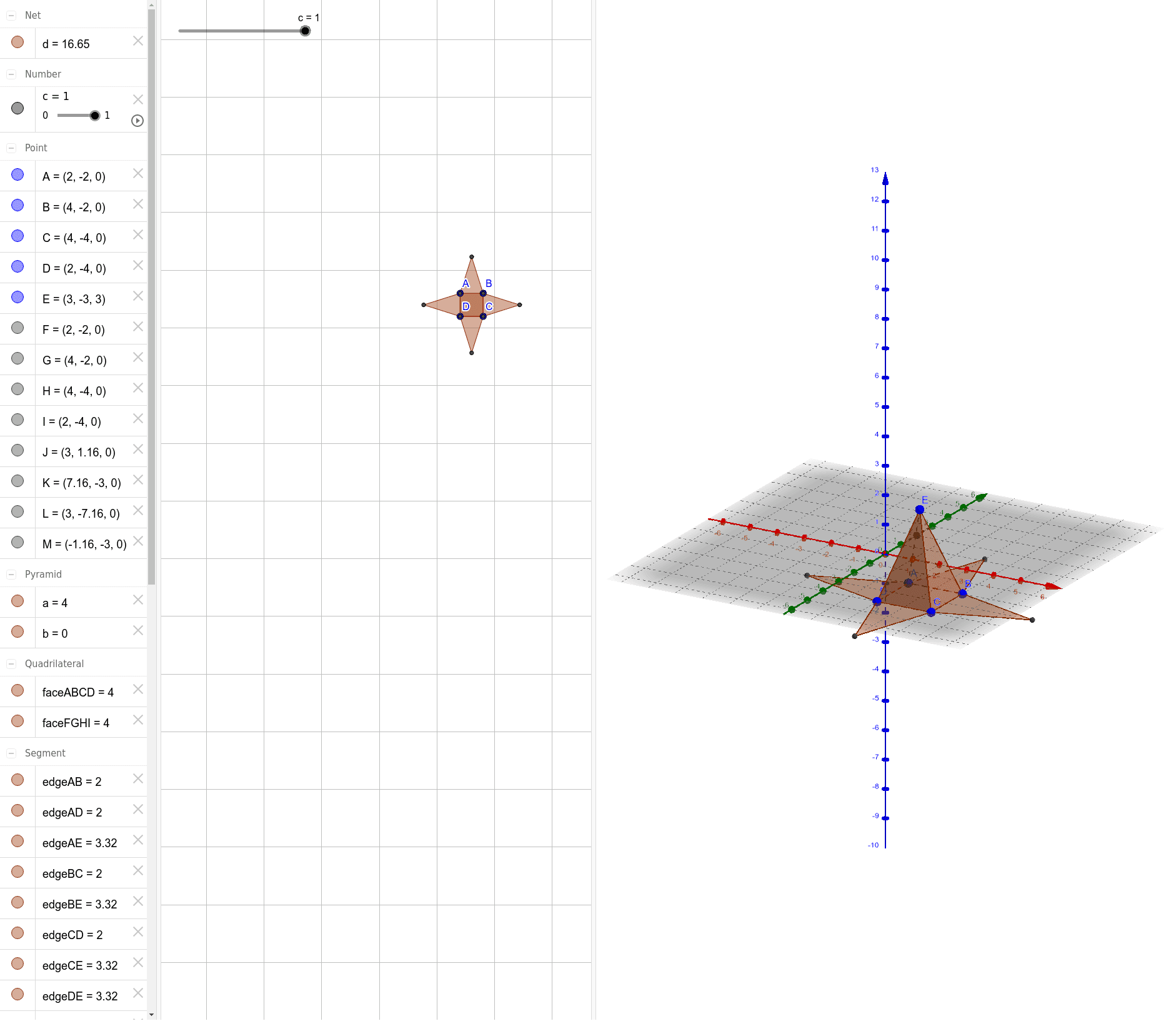 Surface Area Pyramid – GeoGebra