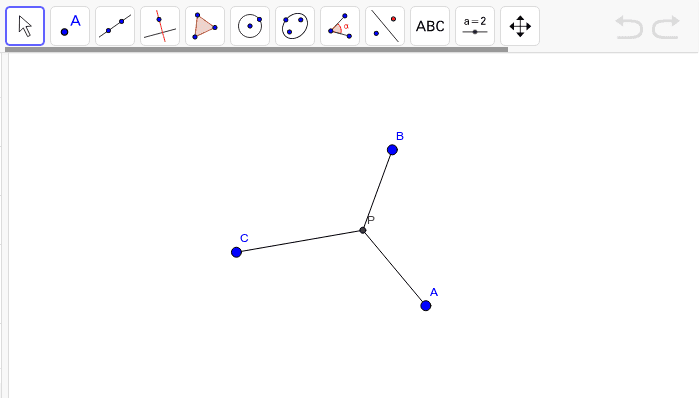 Point of Equal Tension – GeoGebra