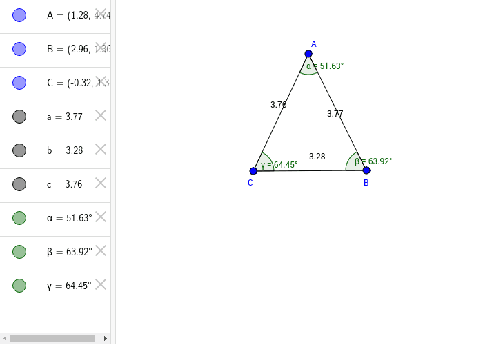 Triangle Side Angle Relationship Exploration – GeoGebra