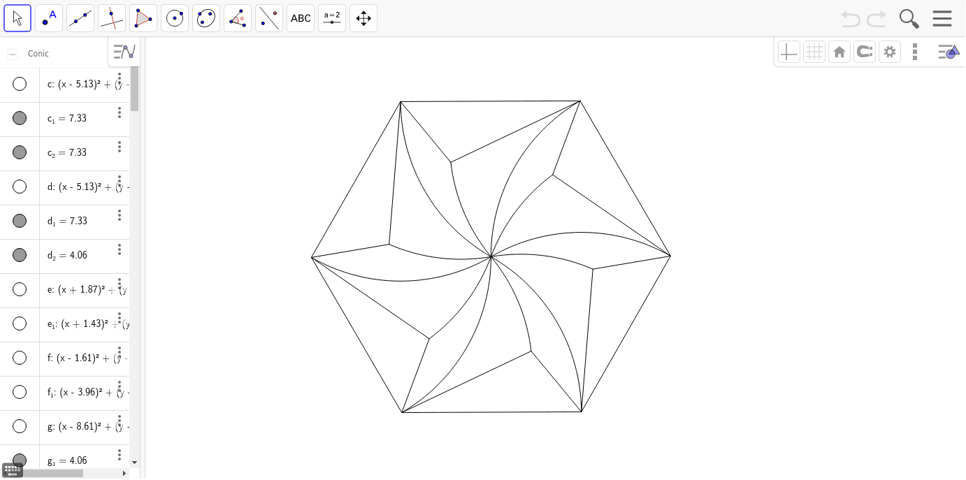 Motif du pavage – GeoGebra