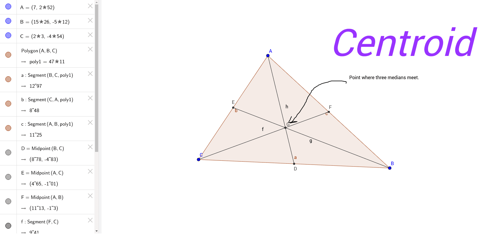Centroid – GeoGebra
