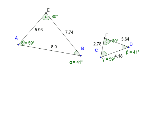 AA criterion – GeoGebra