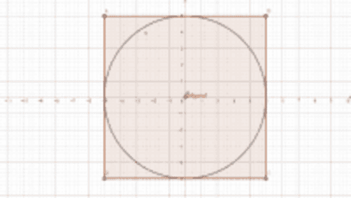 circulo inscrito en un cuadrado – GeoGebra