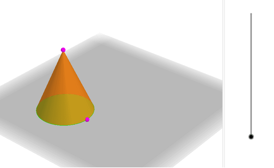 Unwrapping the net of a cone – GeoGebra