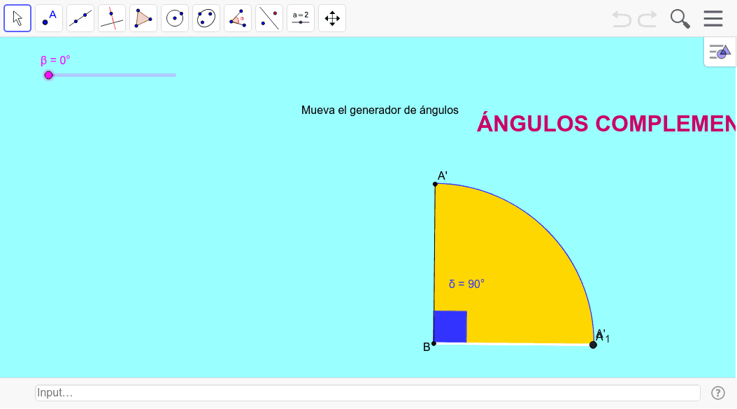 Angulos Complementarios Geogebra