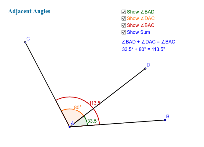 Adjacent Angles – GeoGebra