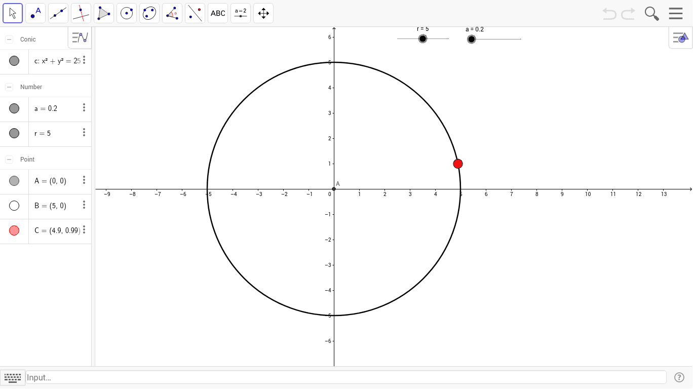 Spinning wheel – GeoGebra