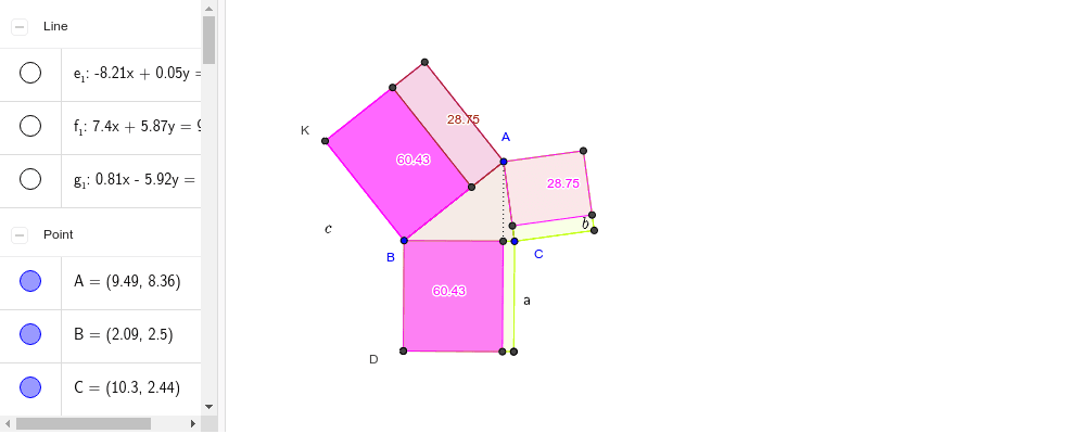 Pythag Demo – GeoGebra