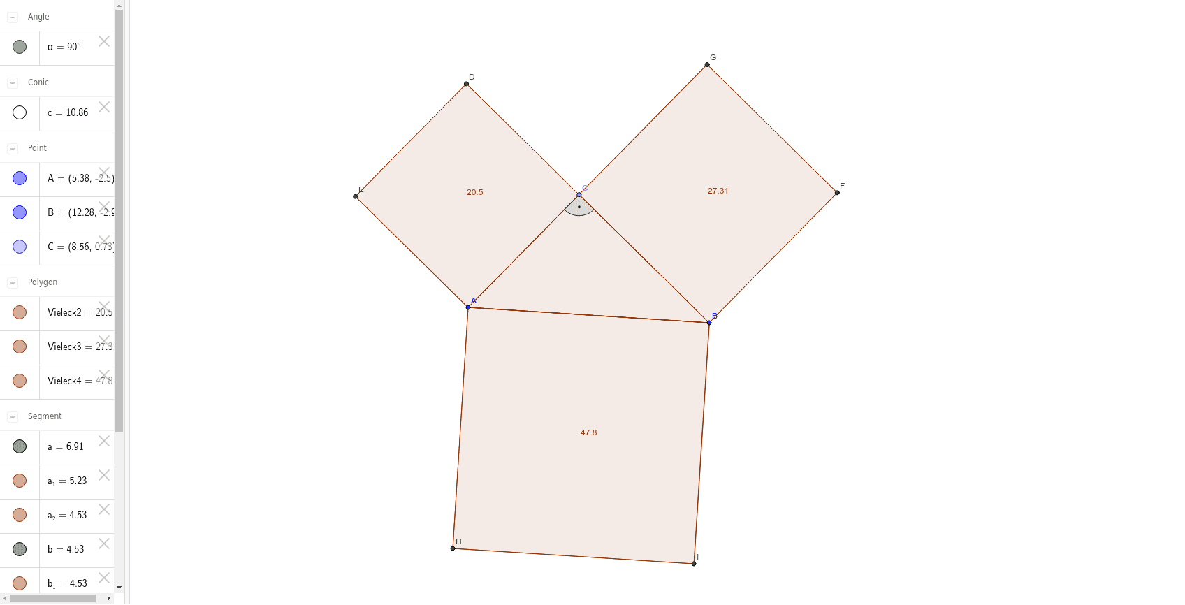 Pythagoras – GeoGebra