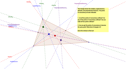 The Points of Concurrency of a Triangle – GeoGebra