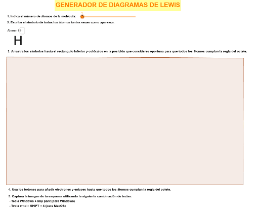 Generador de diagramas de Lewis – GeoGebra