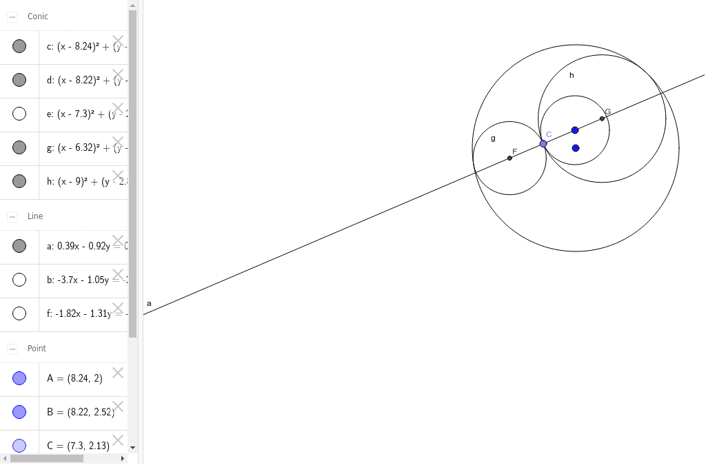 locus and conics (5) – GeoGebra