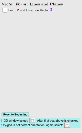 Vector Forms: Lines and Planes – GeoGebra