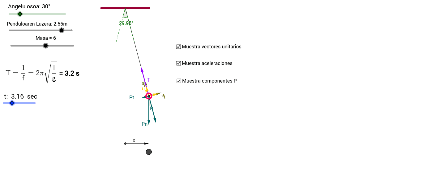 Péndulo Simple - MAS – GeoGebra