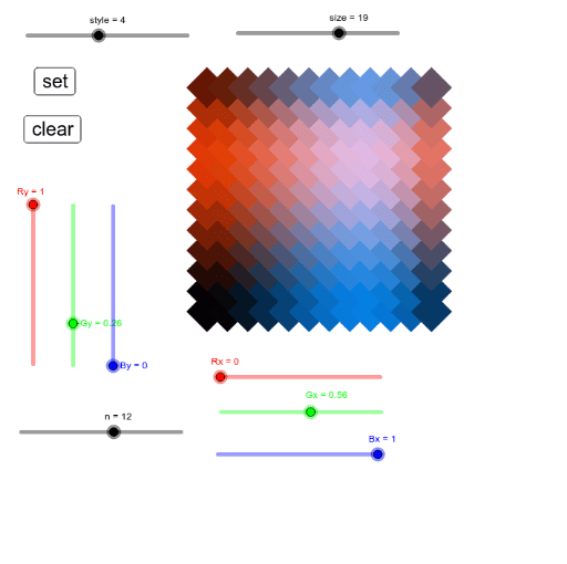 couleurs dynamiques – GeoGebra