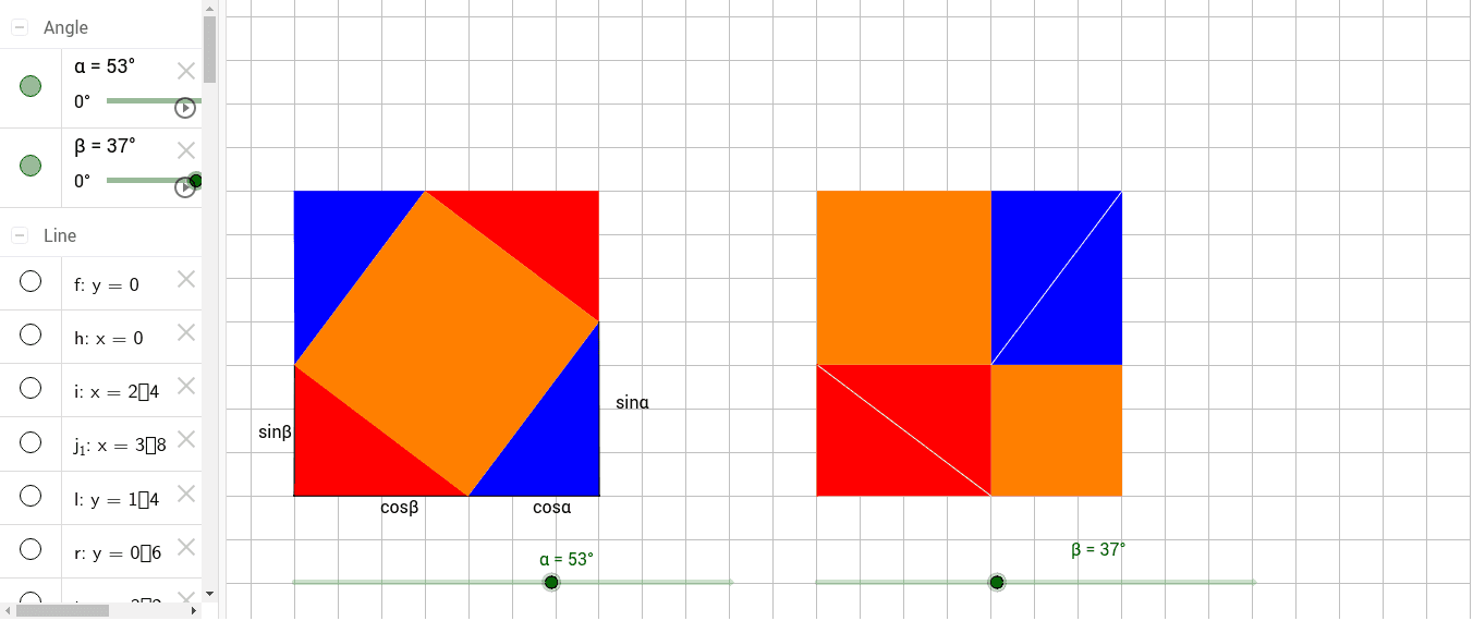 sin (a+b)=sina cosb + cosa sinb – GeoGebra