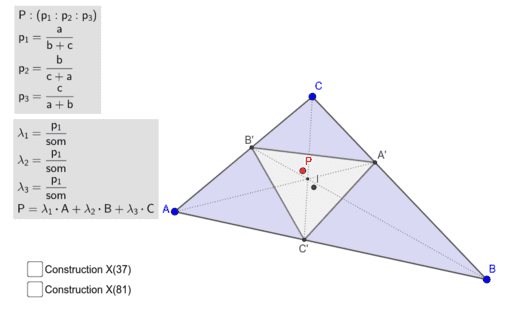 X(81) Isogonal conjugate of X(36) – GeoGebra