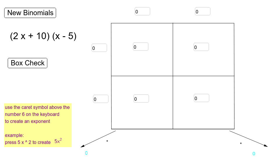 Multiplying Polynomials with box – GeoGebra
