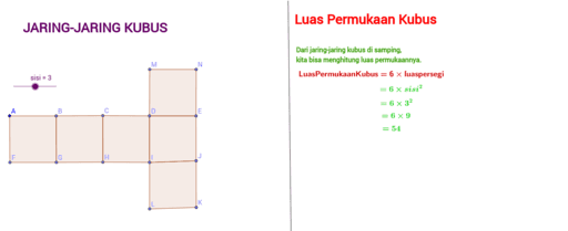 Jaring-jaring kubus – GeoGebra