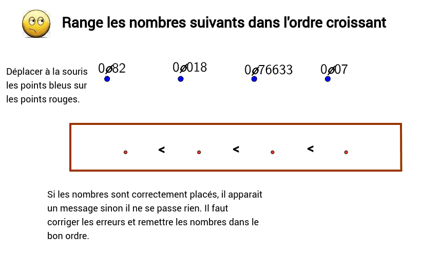 Ranger des nombres décimaux dans l'ordre croissant – GeoGebra